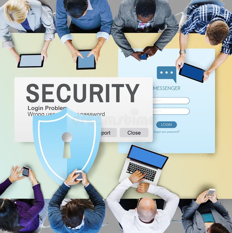 Security System Access Password Data Network Surveillance Concept Stock ...