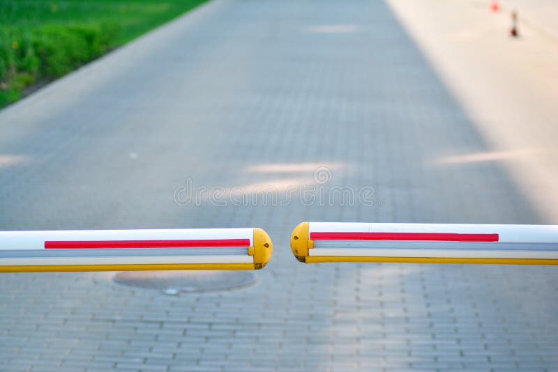 Security System for Building Access. Barrier Gate Stop. Stock Photo ...