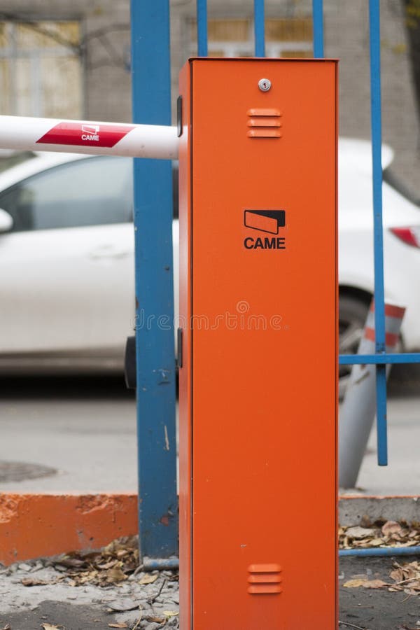 Security System for Building Access - Barrier Gate Stop with Toll Booth ...