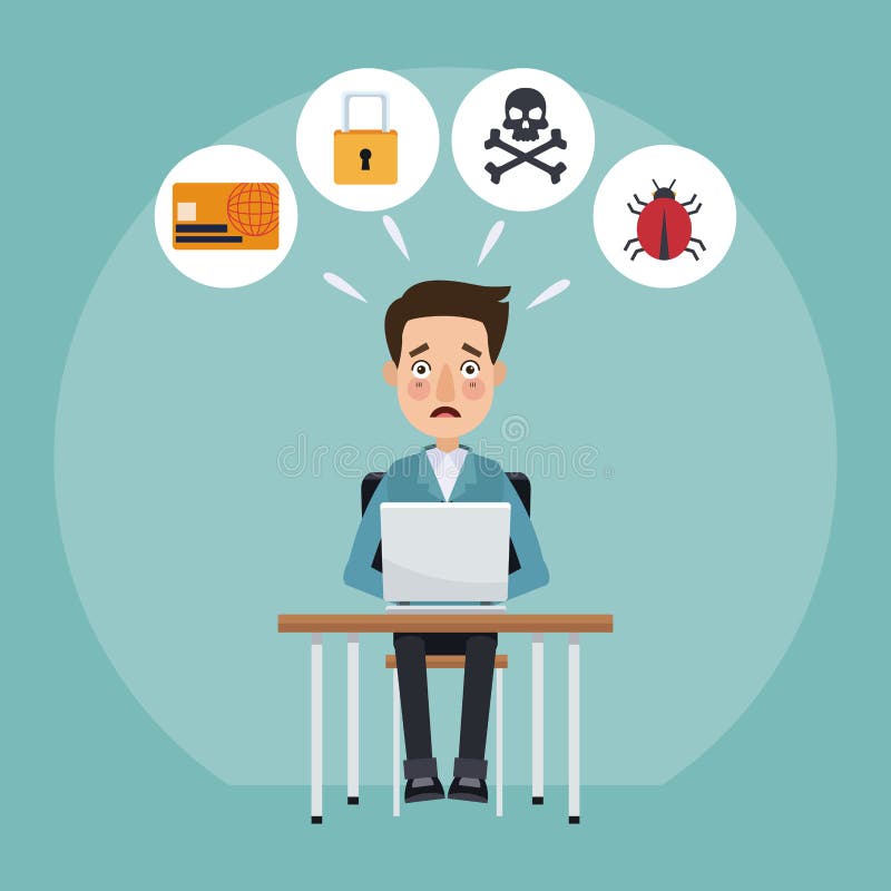 Security system cartoon stock vector. Illustration of digital - 118836875