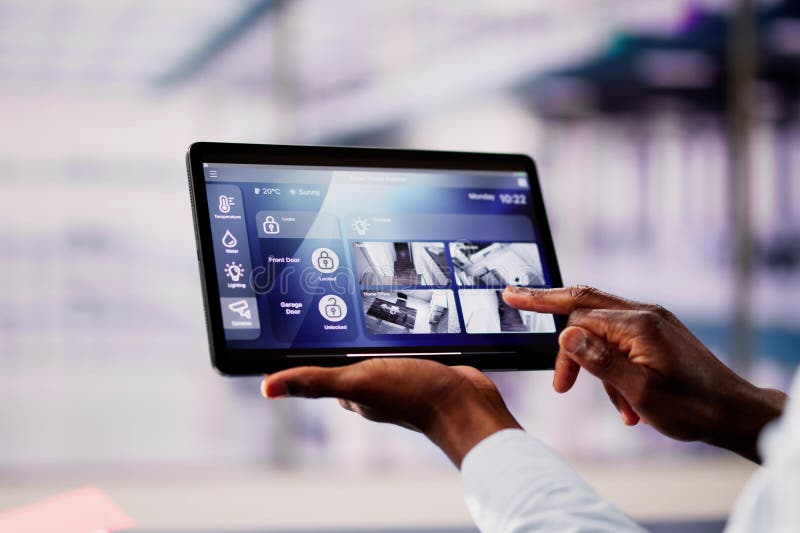 Security System CCTV Camera and Alarm Surveillance Stock Photo - Image ...