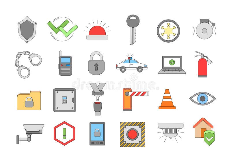 Security Operations Icons Stock Illustrations – 223 Security Operations ...