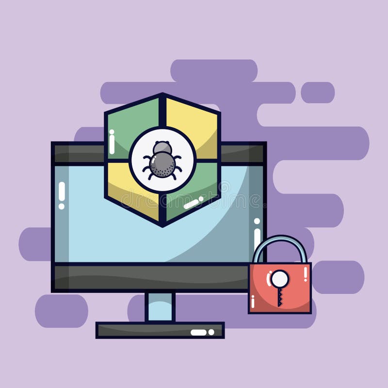 Security System and Antivirus Stock Vector - Illustration of user ...