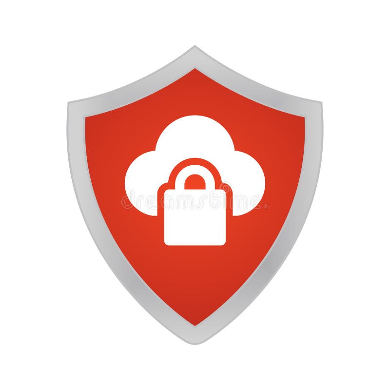 Data Security Shield. Security System Concept with Icon Design, Vector ...
