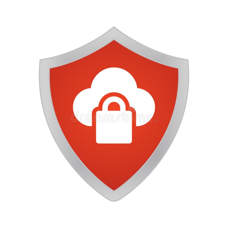 Data Security Shield. Security System Concept with Icon Design, Vector ...
