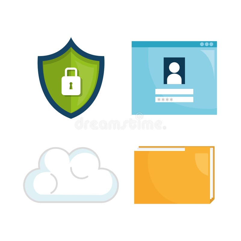 Security System Concept Icons Stock Vector - Illustration of protect ...