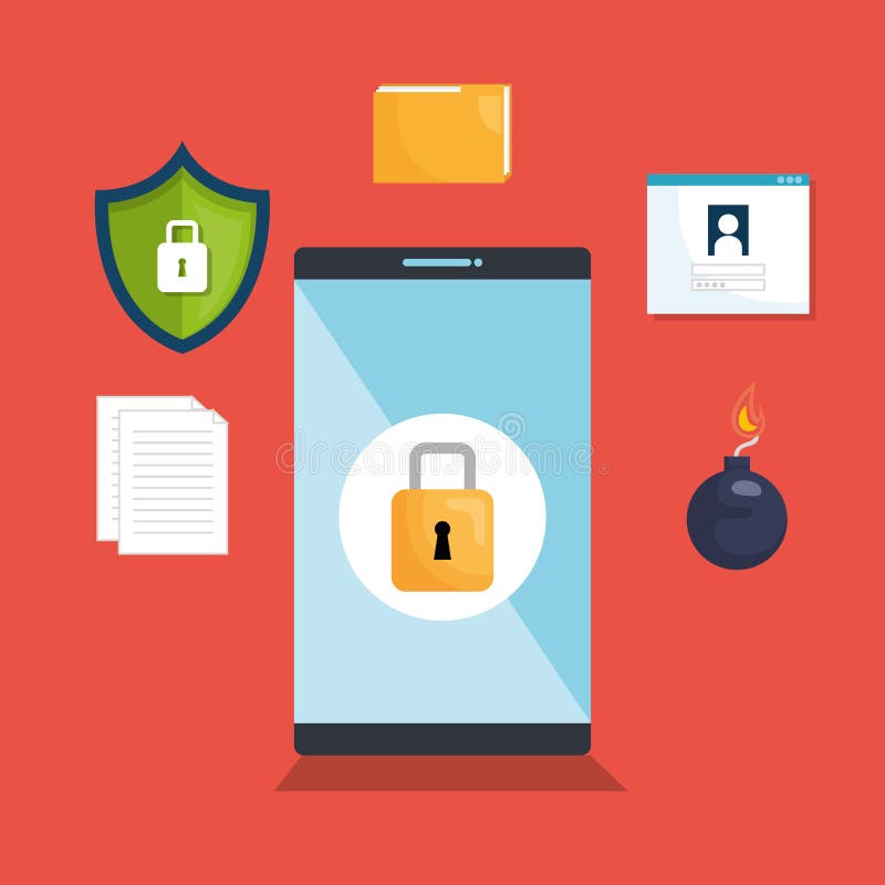 Security System Concept Icons Stock Vector - Illustration of document ...