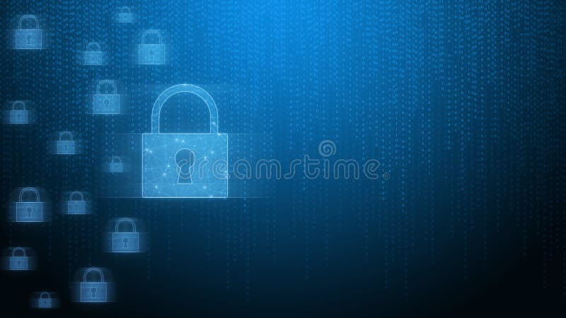 Security System Concept. Padlock Represents Security from Threats Stock ...