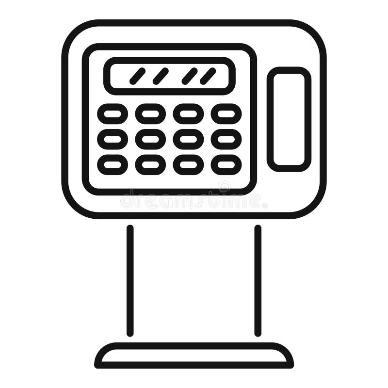 Security System Control Panel with Keypad and Display Showing Working ...