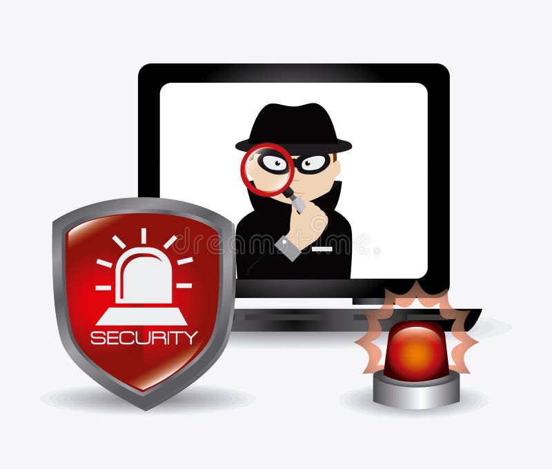 Security system design. stock illustration. Illustration of encryption ...