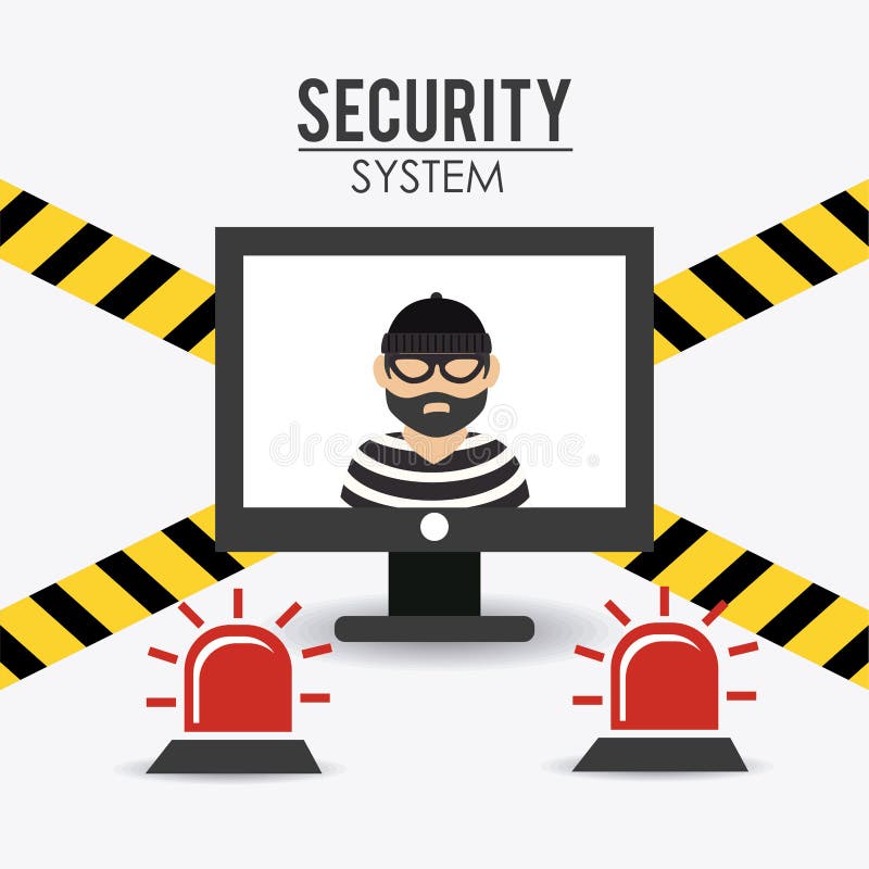 Security system design. stock illustration. Illustration of guard ...