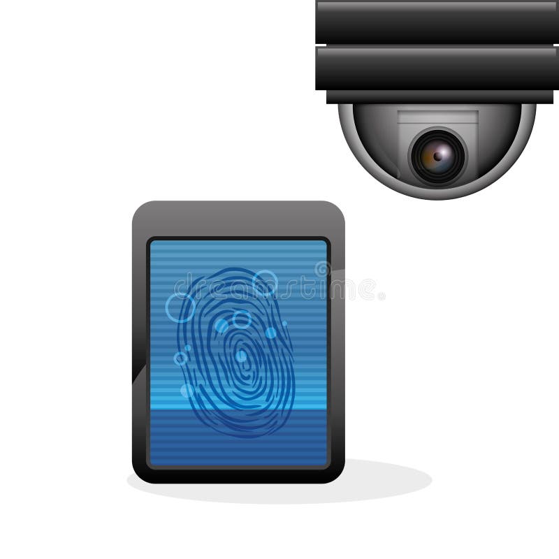 Security System Design. Protection Icon. Isolated Illustration Stock ...