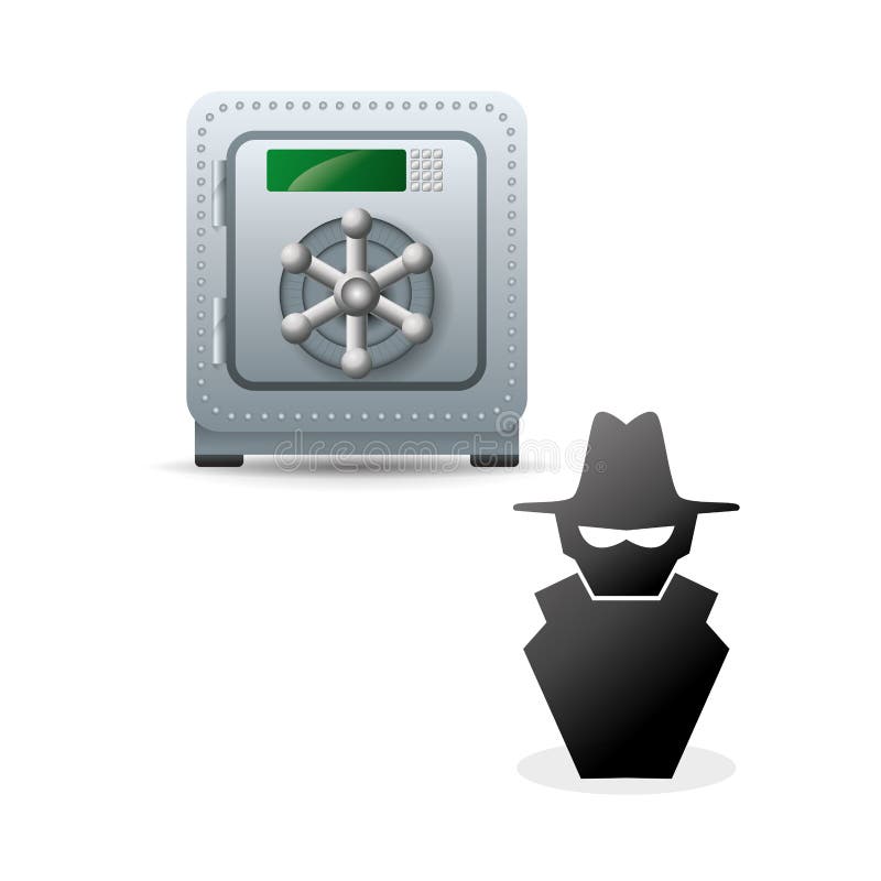 Security System Design. Protection Icon. Isolated Illustration Stock ...