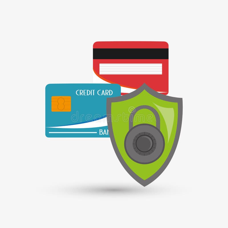 Security System Design. Protection Icon. Isolated Illustration Stock ...