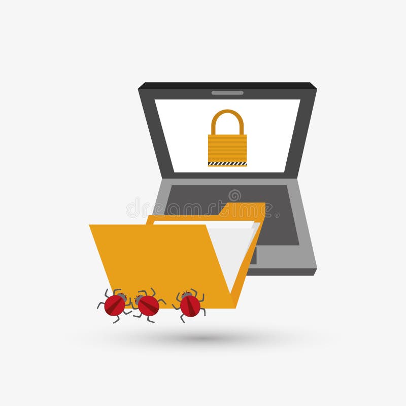 Security System Design. Protection Icon. Isolated Illustration Stock ...