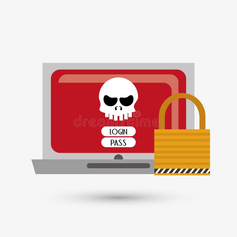 Security System Design. Protection Icon. Isolated Illustration Stock ...