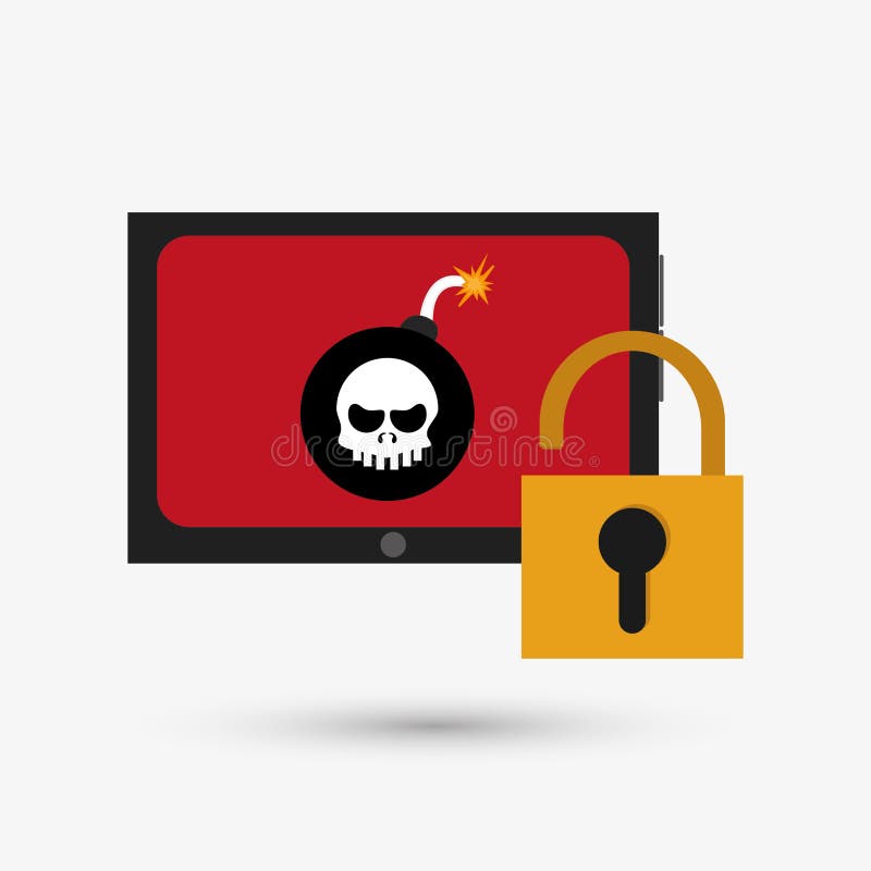 Security System Design. Protection Icon. Isolated Illustration Stock ...