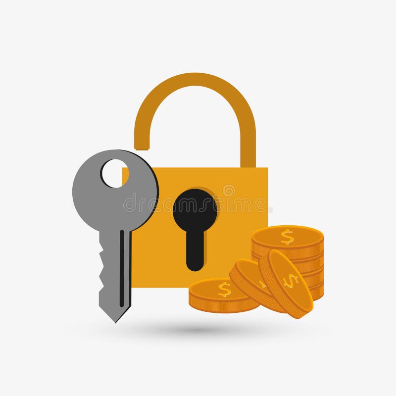 Security System Design. Protection Icon. Isolated Illustration Stock ...