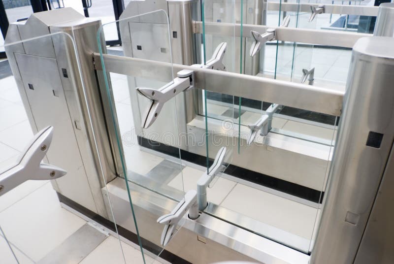 Security system at entry stock image. Image of station - 6992909