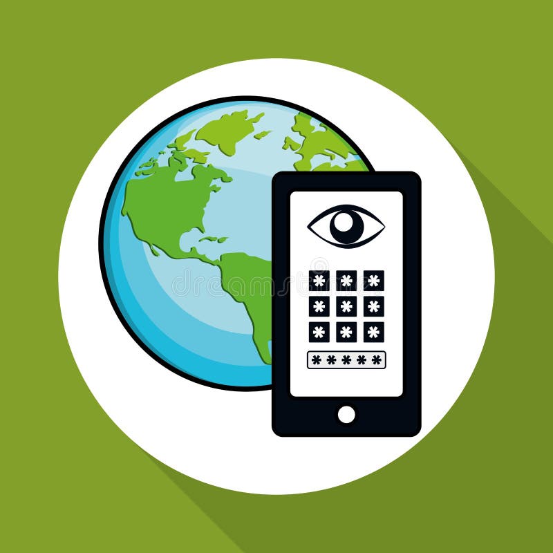 Security System Icon Over White Background, Vector Illustration Stock ...