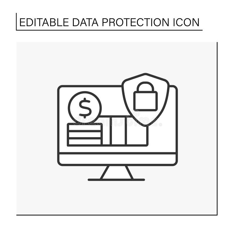 Security system line icon stock vector. Illustration of line - 235760456