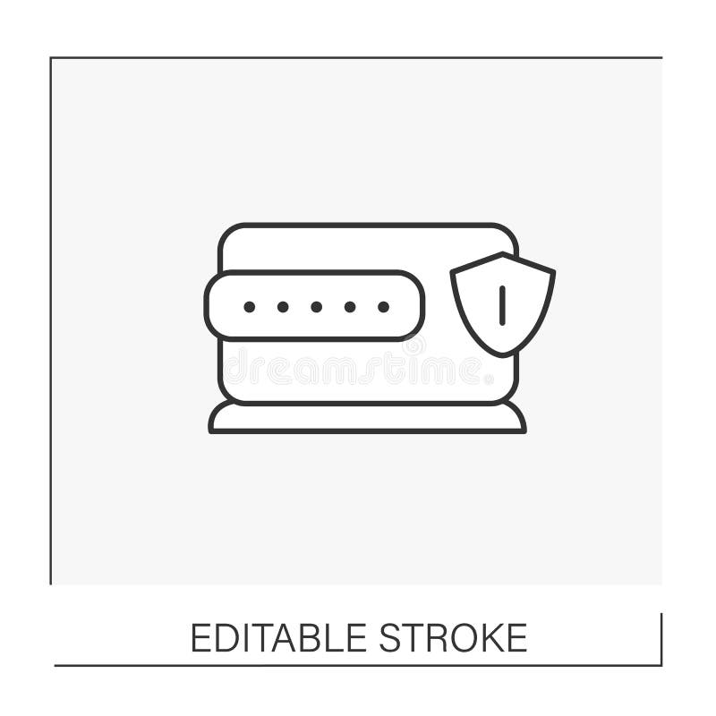 Security system line icon stock vector. Illustration of line - 238776466