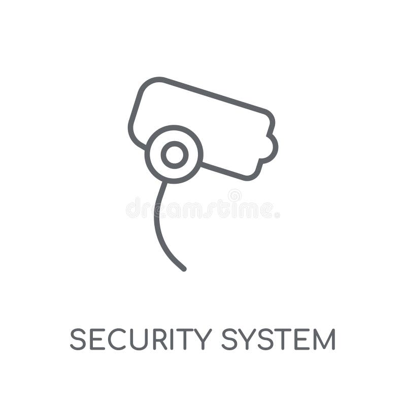 Security System Linear Icon. Modern Outline Security System Logo Stock ...