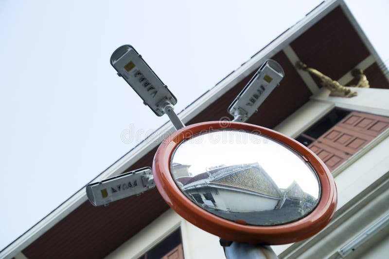 Security System,Mirror Junction and Camera Cctv Editorial Stock Photo ...