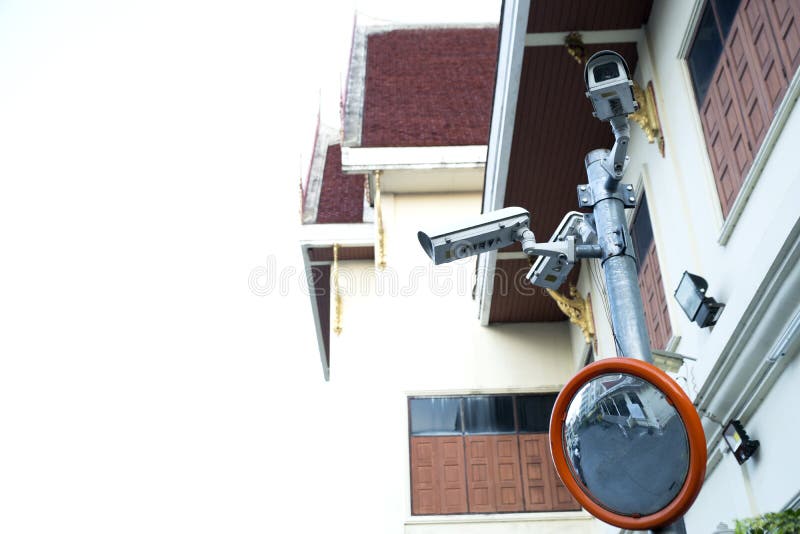 Security System,Mirror Junction and Camera Cctv Editorial Stock Photo ...