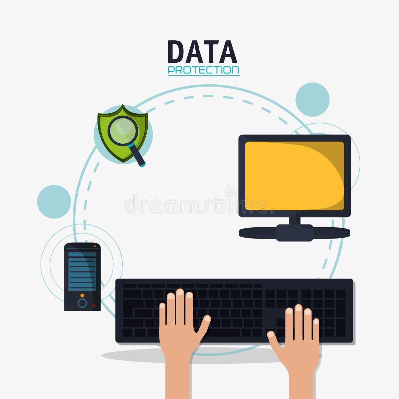 Security System and Protection Design Stock Vector - Illustration of ...