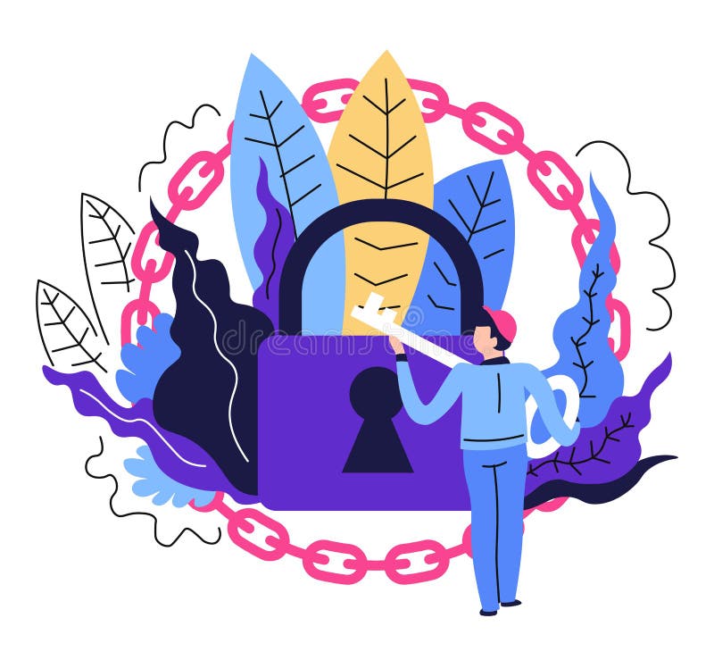 Safety chain, barrier stock illustration. Illustration of chain - 5807072