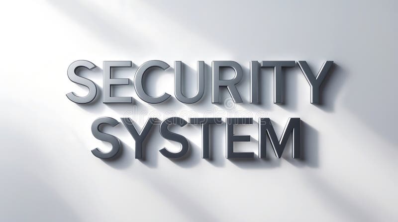 Security System Signage Displayed Against a Simple Background with Soft ...