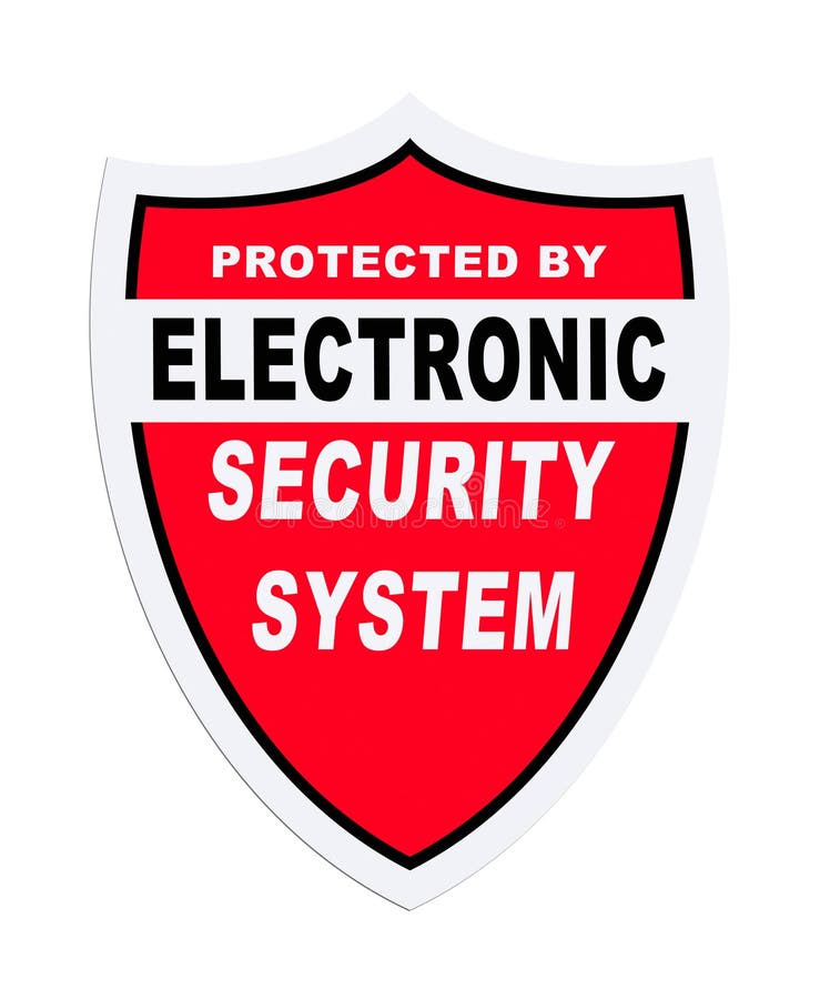Security System Sticker stock image. Image of sheild - 164259539