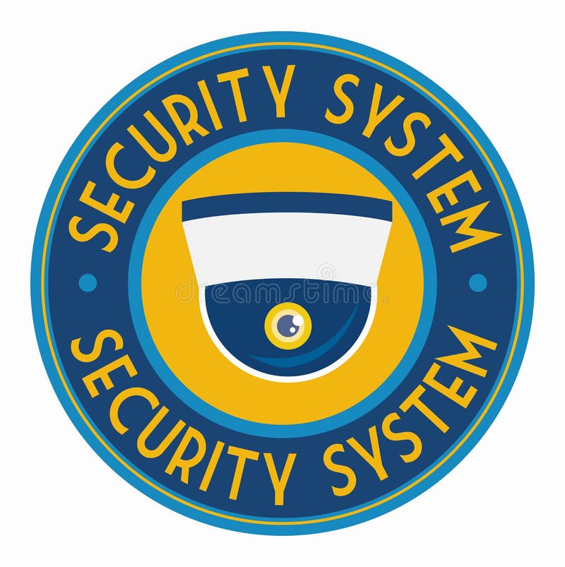 Security System and Surveillance Stock Illustration - Illustration of ...