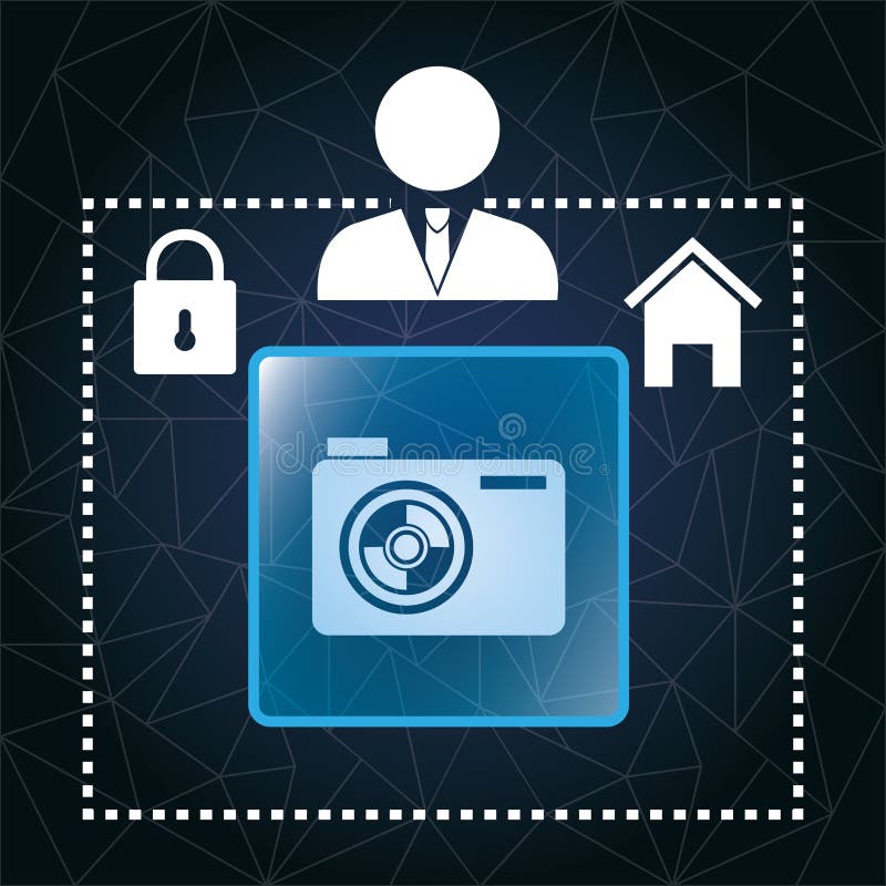 Security System and Technologies Graphic Design Stock Vector ...