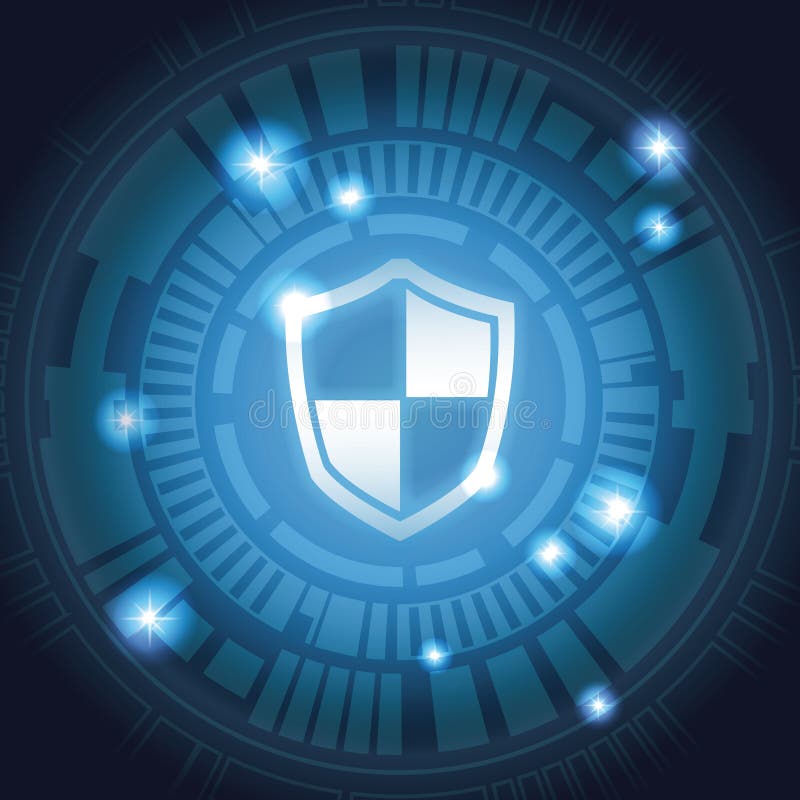 Security system technology stock vector. Illustration of shield - 117358401