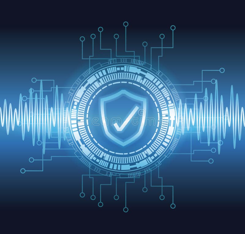 Security system technology stock vector. Illustration of blue - 117358580