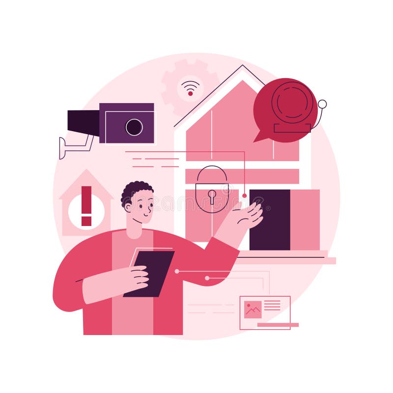 Security Systems Design Abstract Concept Vector Illustration. Stock ...