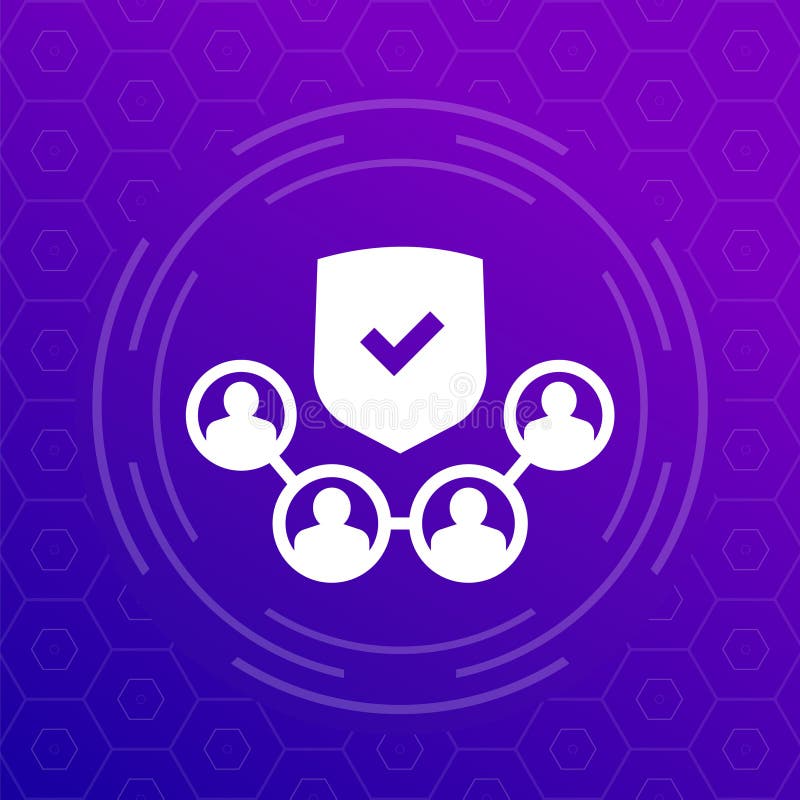 Security Team Icon with People, Vector Stock Vector - Illustration of ...