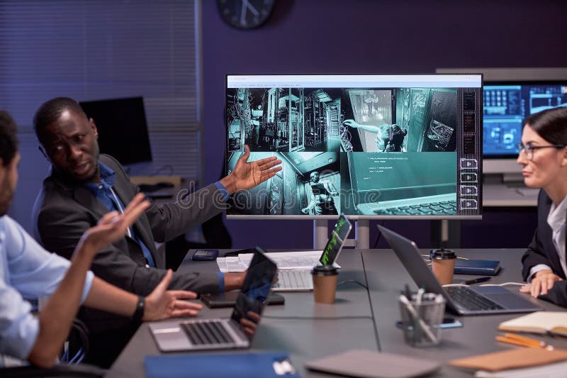 Security team in meeting stock image. Image of data - 271976937