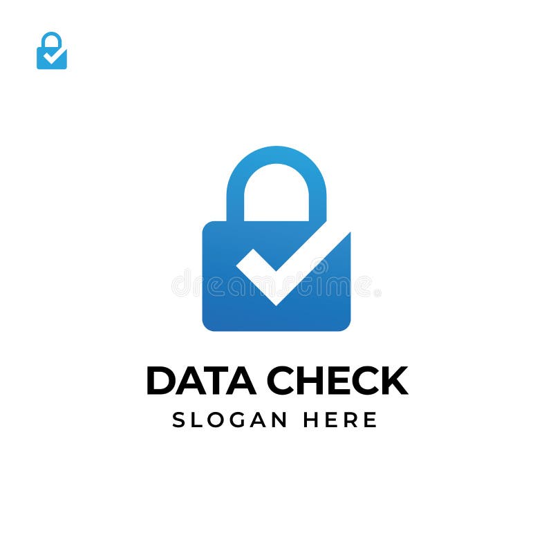 Security Tech Logo Template with Check Mark Design Stock Vector ...