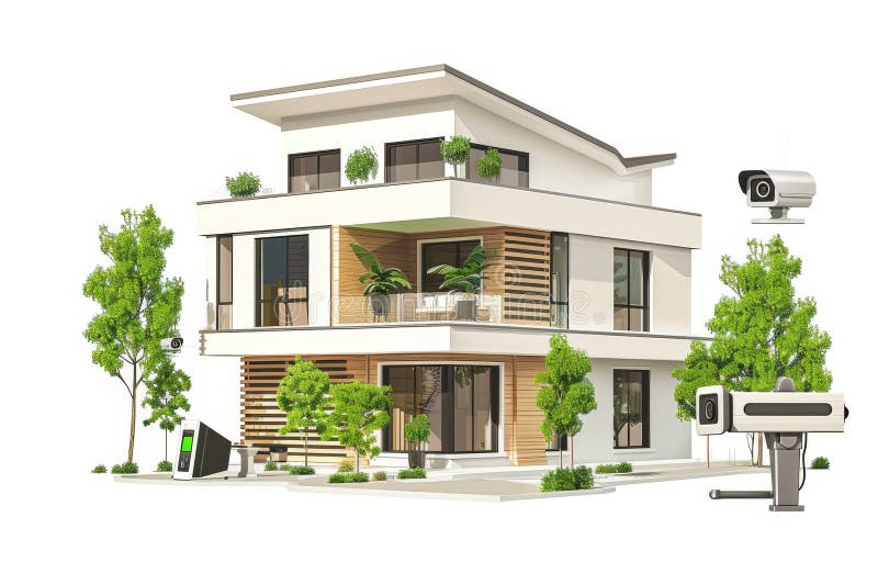 Security Technology in Remote Setups Uses IP Cameras at Home, Secured ...