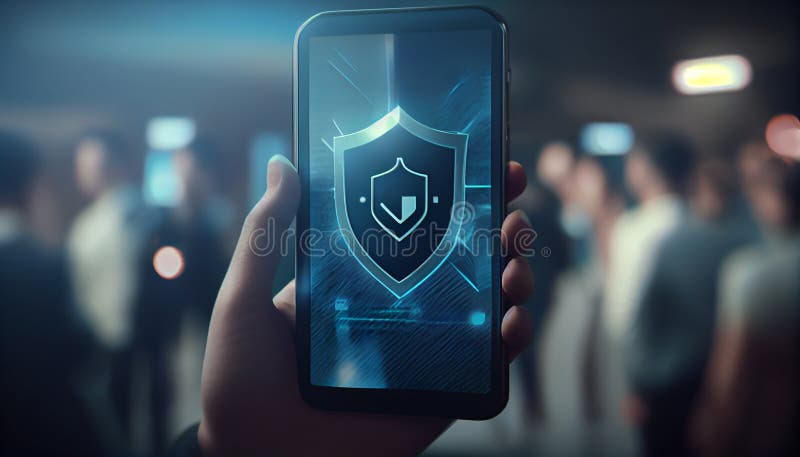 Security Technology Symbol Held by Human Hand ,generative AI Stock ...