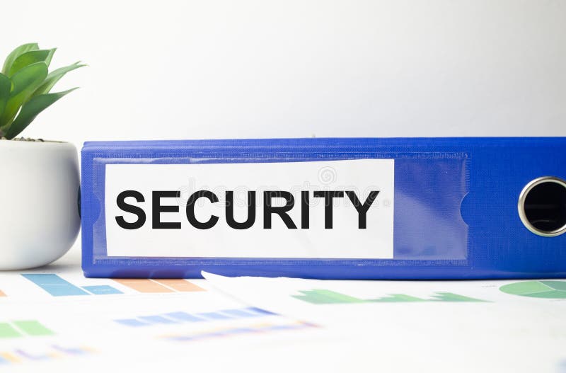 SECURITY Text Written on Folder with Documents Stock Image - Image of ...
