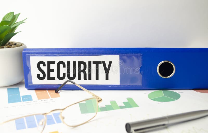 SECURITY Text Written on Folder with Documents Stock Photo - Image of ...