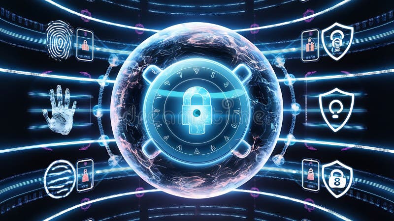 Security Theme of Cyber Security Data Protection Information Privacy ...