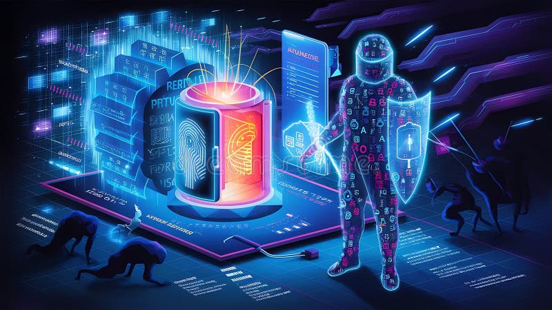 Security Theme of Cyber Security Data Protection Information Privacy ...