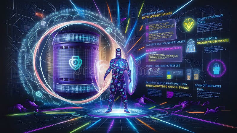 Security Theme of Cyber Security Data Protection Information Privacy ...