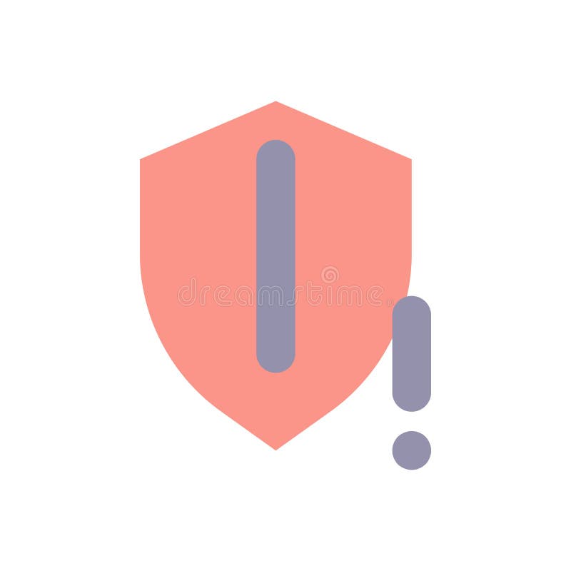 Security Threat Flat Color Ui Icon Stock Vector - Illustration of ...