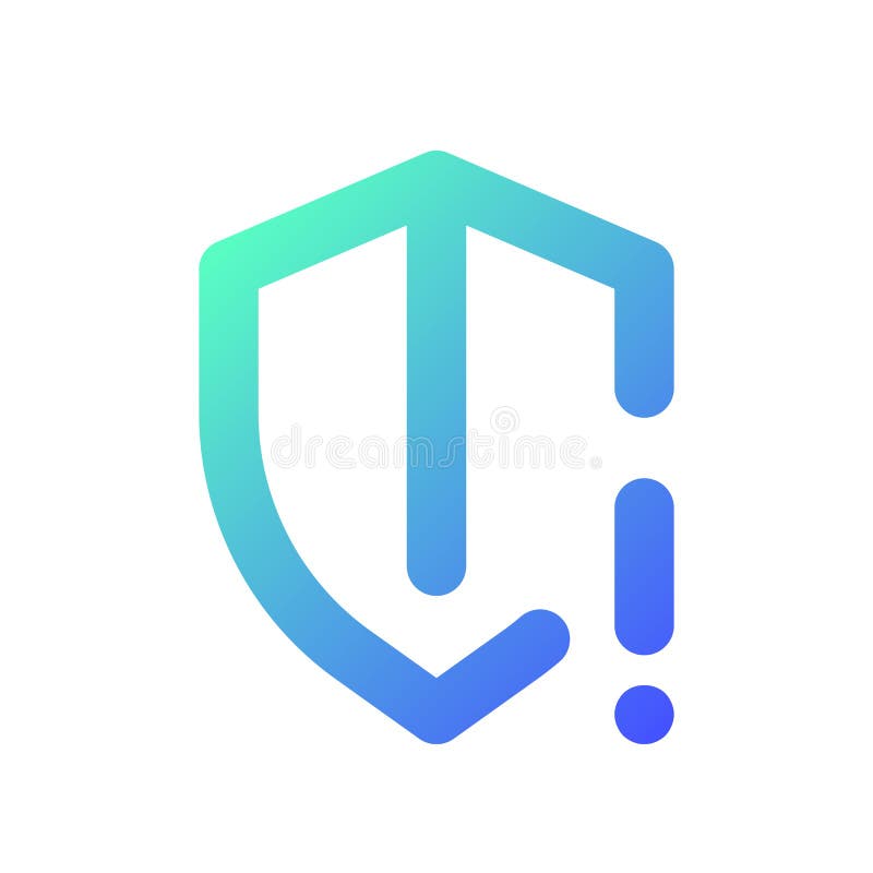Security Threat Pixel Perfect Gradient Linear Ui Icon Stock Vector ...